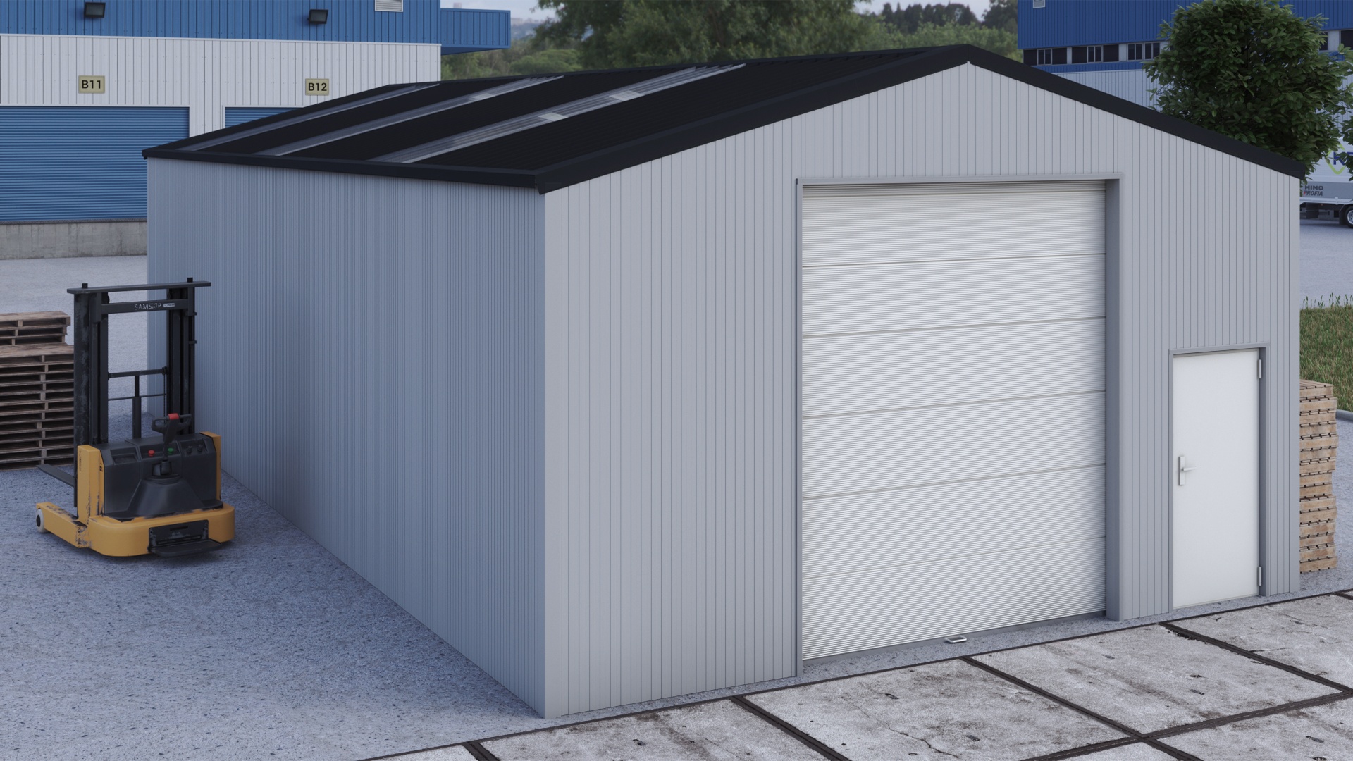 Storage building H714-37 insulated 100mm | Kroftman