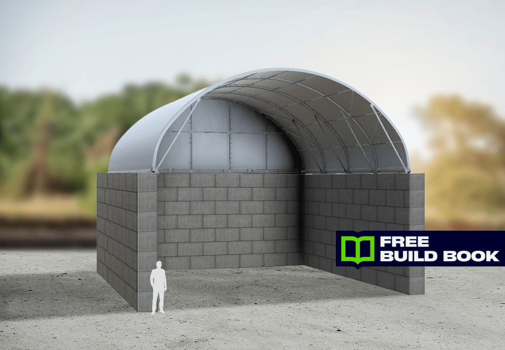 Bunker silo shelter 12x12m Arched Roof | Kroftman